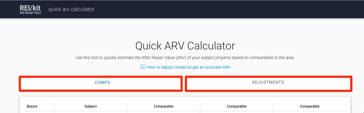 How to find ARV using the REI/kit ARV Calculator - Remote Fix and Flip