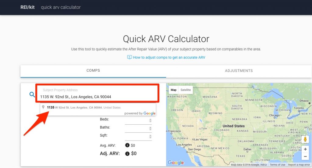 How to find ARV using the REI/kit ARV Calculator - Remote Fix and Flip