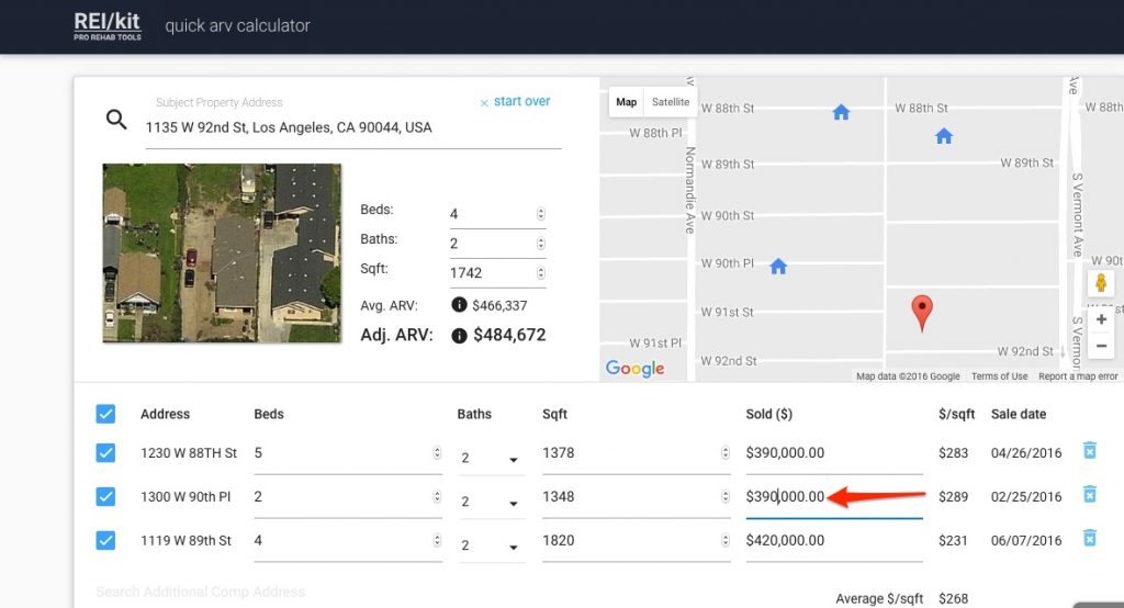 How to find ARV using the REI/kit ARV Calculator - Remote Fix and Flip