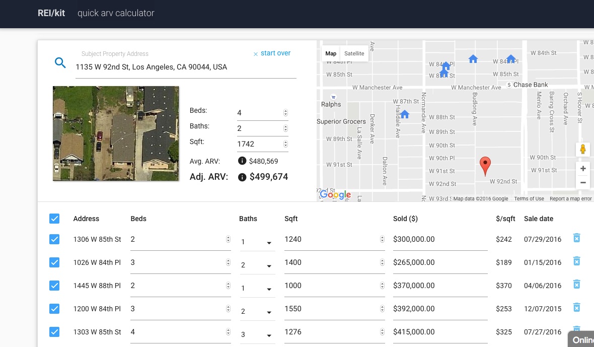 How to find ARV using the REI/kit ARV Calculator - Remote Fix and Flip